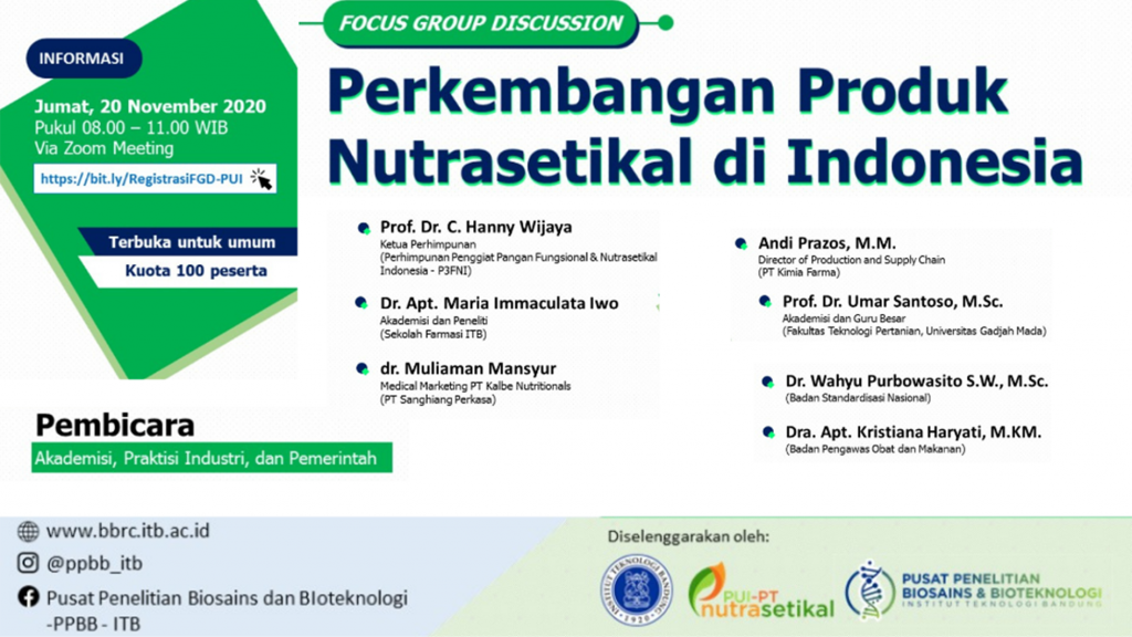 Pusat Penelitian Biosains dan Bioteknologi (PPBB) ITB – Biosciences and ...